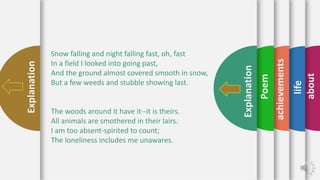 Desert places by Robert Frost | PPT