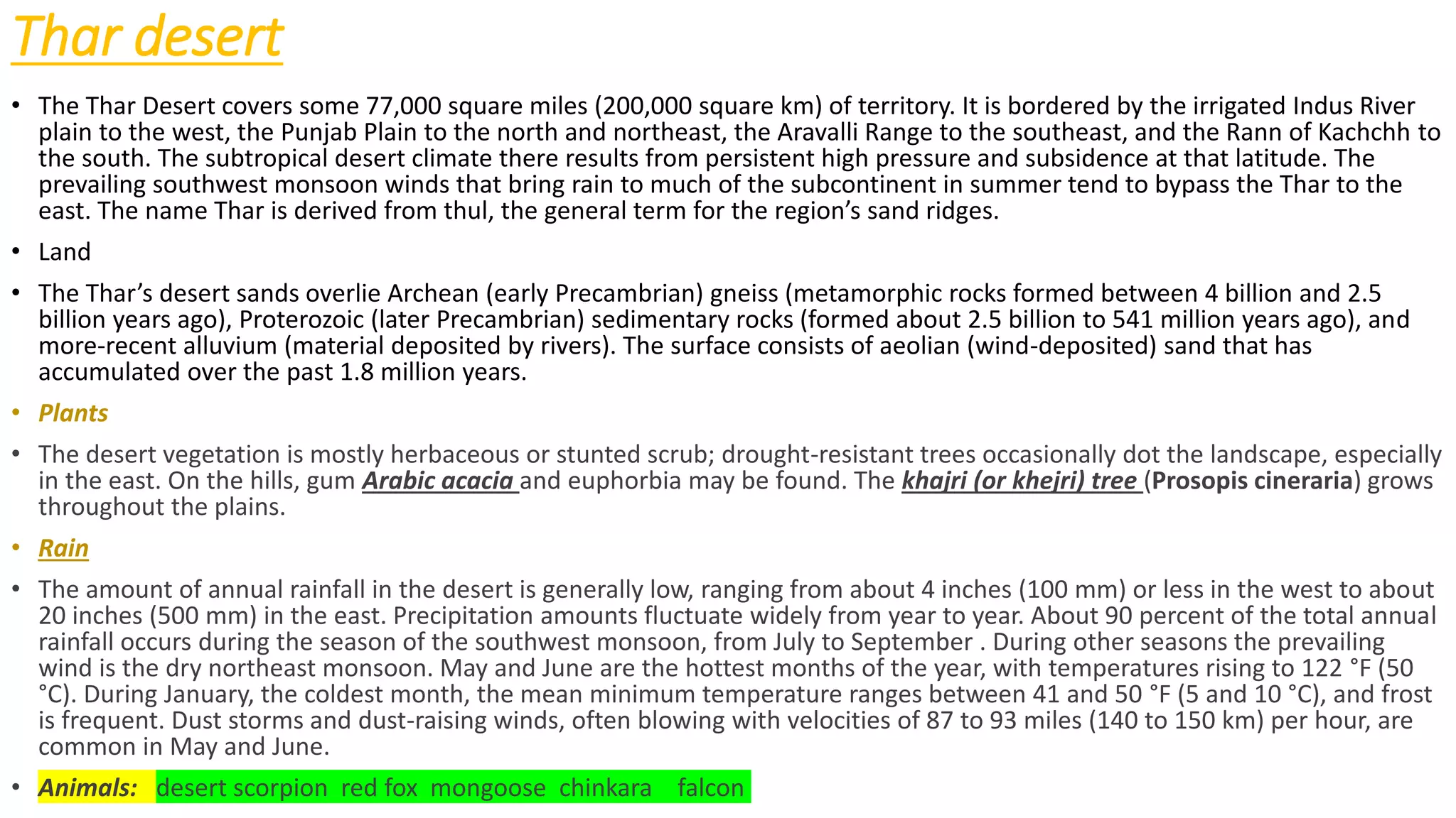 Desert presentation of Pakistan 090890 | PPTX