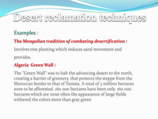 Desert reclamation techniques | PPSX