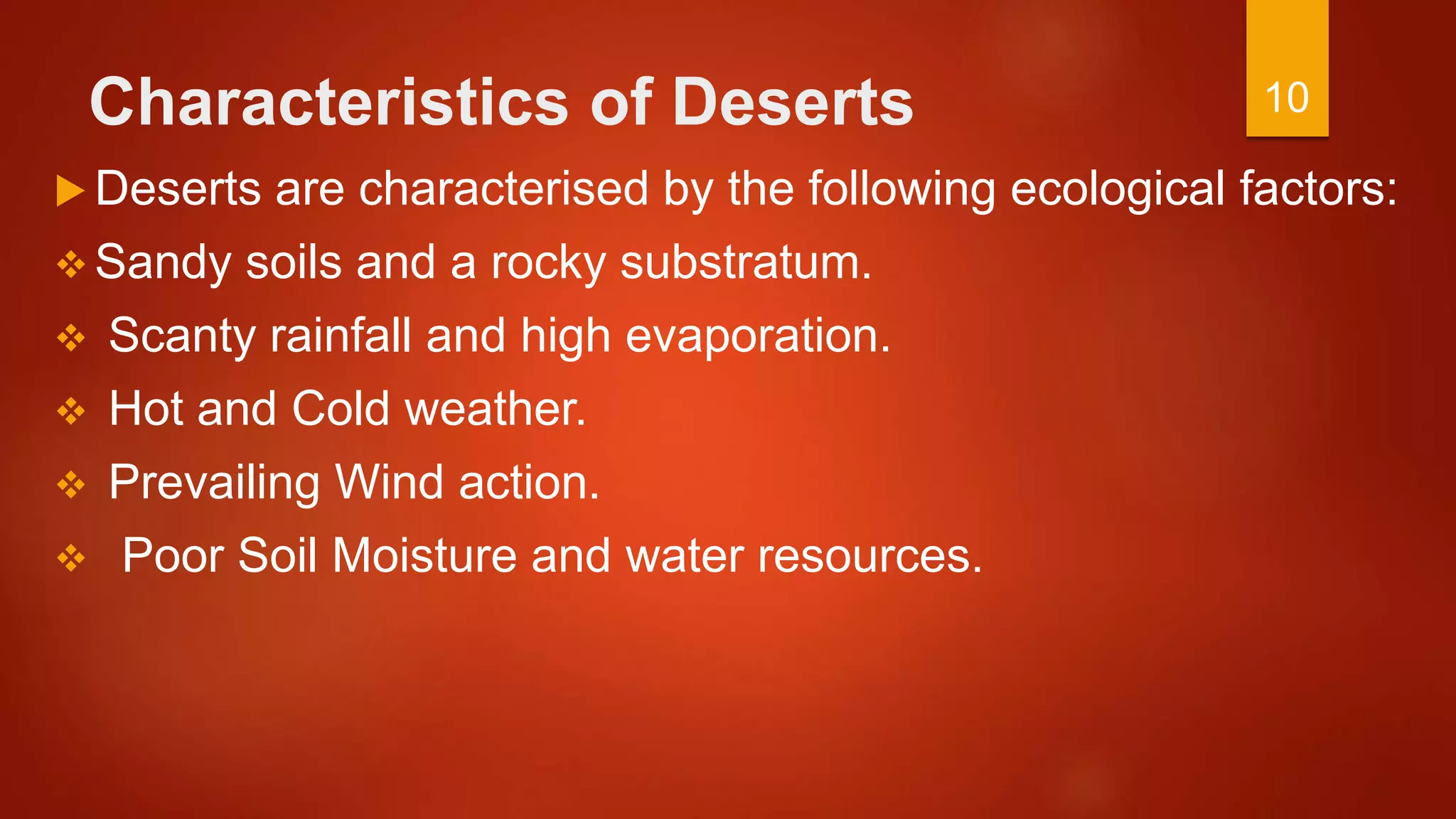 Deserts ecosystem | PPTX