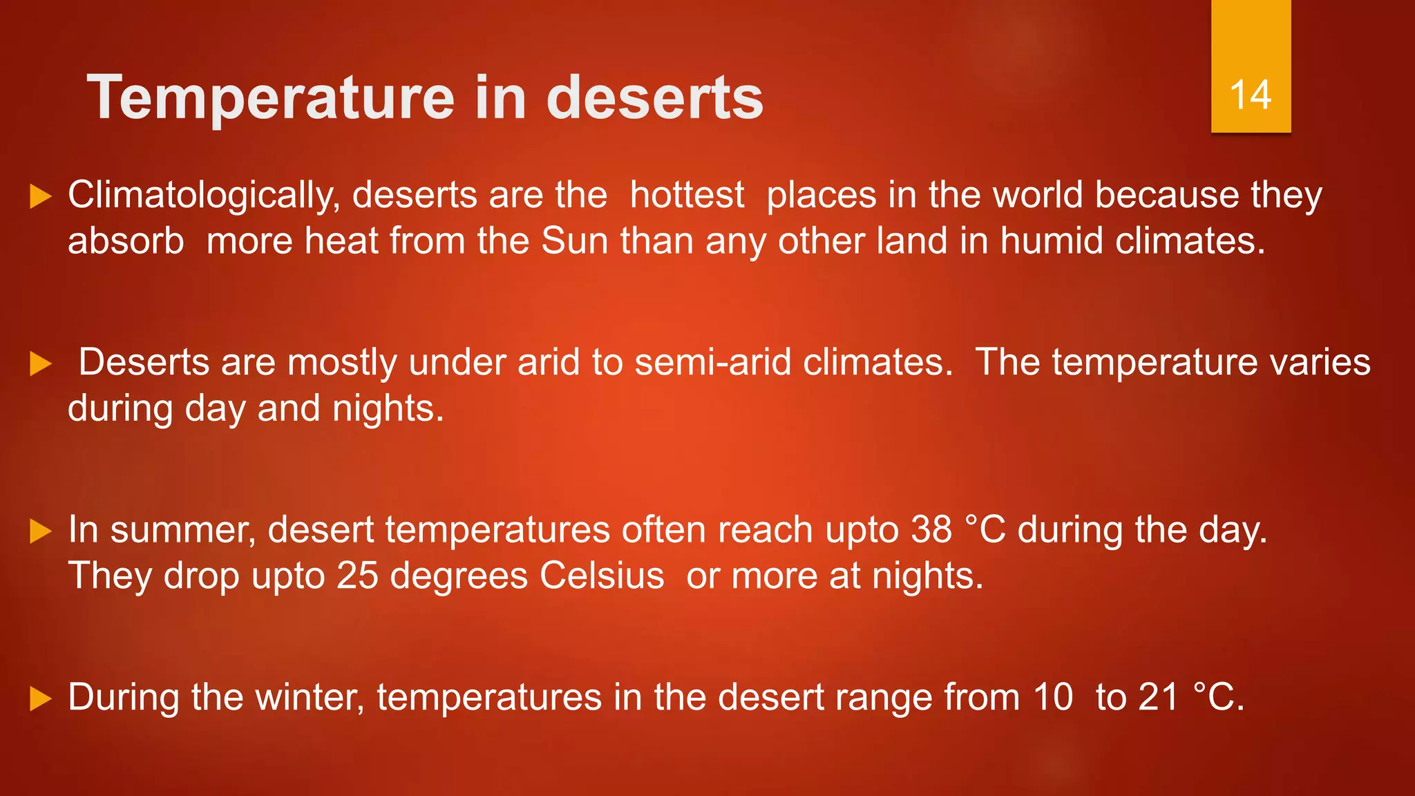 Deserts ecosystem | PPTX