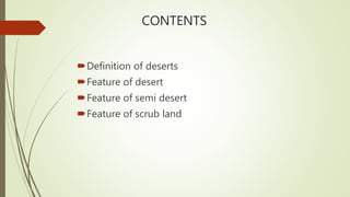 Deserts definition and explaination | PPT