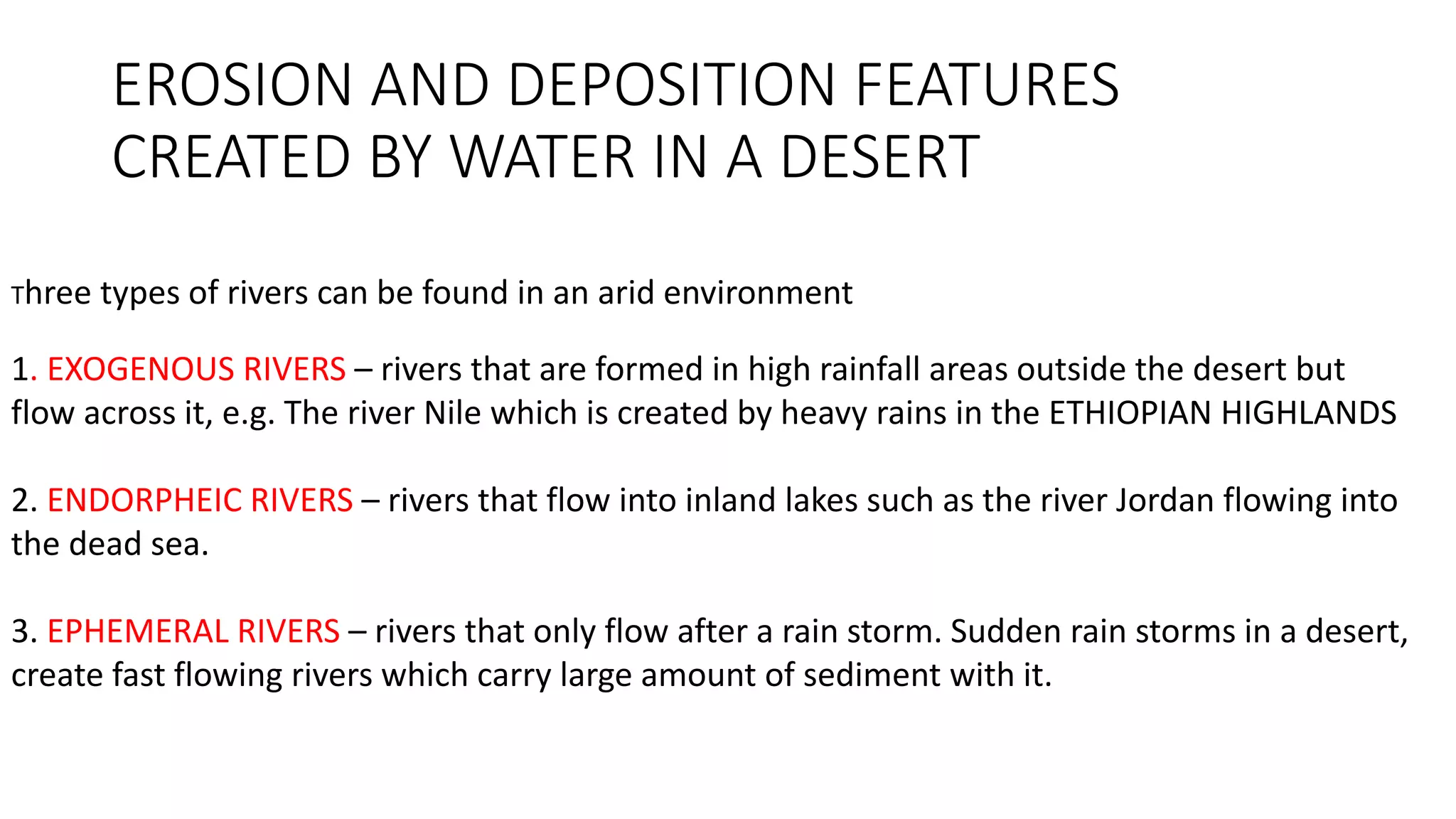 A2 Physical Geography - Hot arid and Semi Arid Environment | PPTX ...