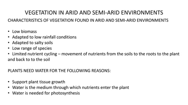 A2 Physical Geography - Hot arid and Semi Arid Environment | PPTX ...