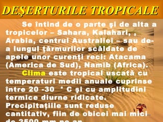 Deserturile tropicale | PPT