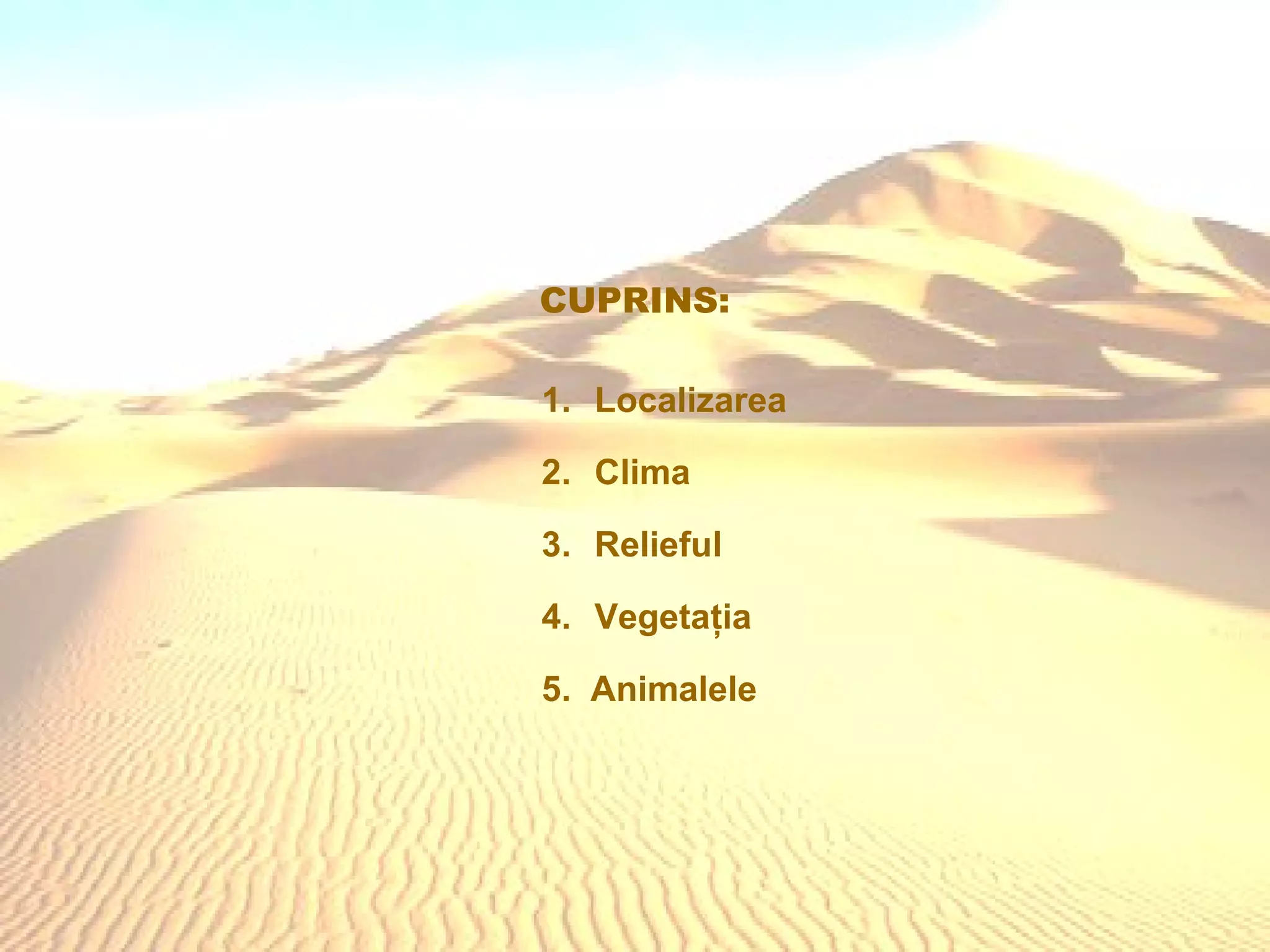 Deserturile tropicale | PPT