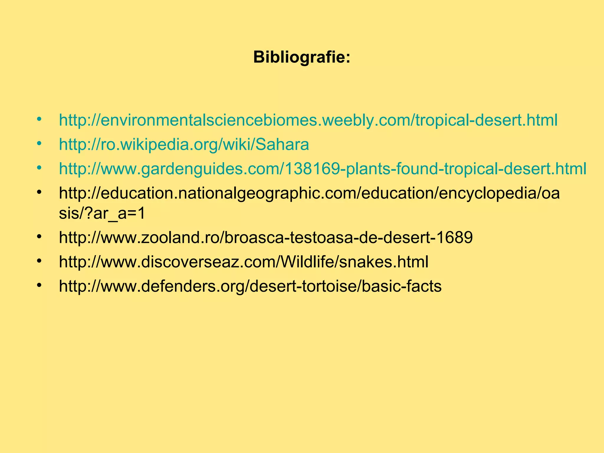 Deserturile tropicale | PPT