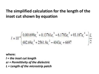DESIGN OF RECTANGULAR PATCH ANTEENA USING METAMATERIAL SUBSTRATE | PPTX
