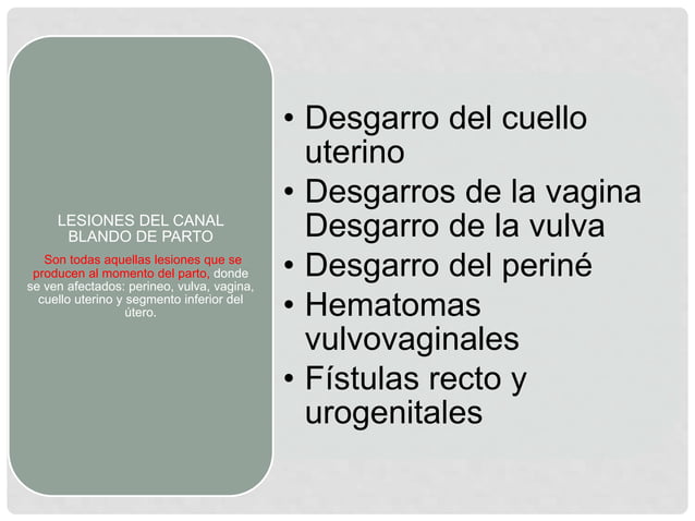 Atención De Desgarros Del Canal Del Parto Ppt