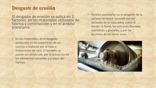 Desgaste en los materiales | PPTX