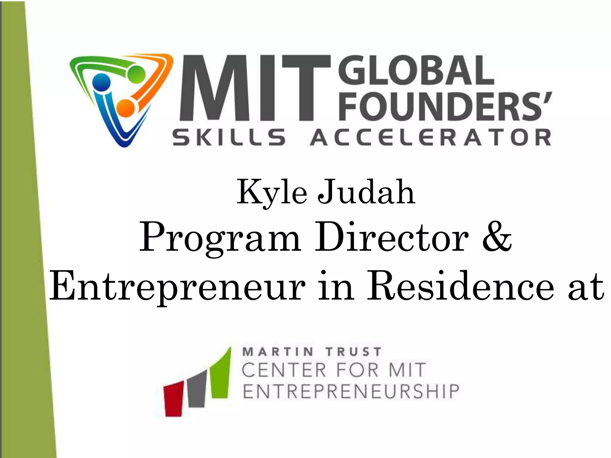 How we operate a University Startup Accelerator at MIT | PPTX