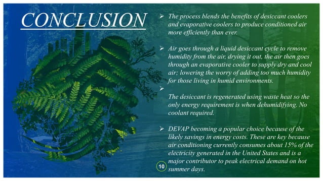 Desiccant enhanced evaporative aircoonditioning (DEVAP) | PPTX