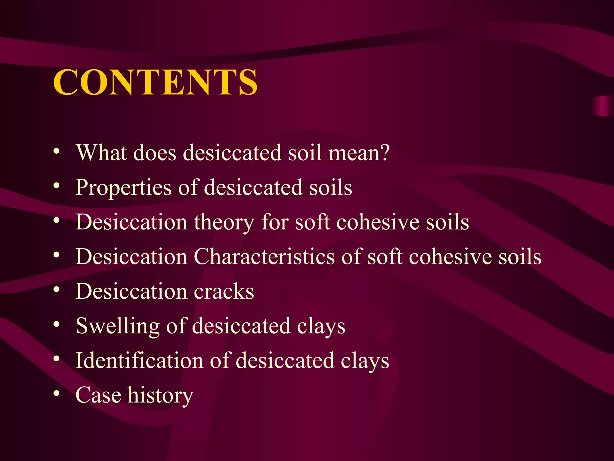 Desiccated soils | PPT
