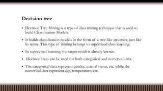 Desicion tree and neural networks | PPTX
