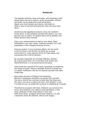 Desiderata | DOC