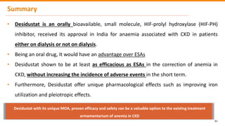 Desidustat the rise of a new dawn - role in treatment of ckd anemia | PPTX