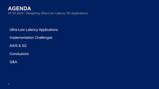Designing ultra-low latency 5g applications | PDF