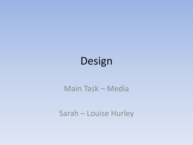 Main Task - Design | PPT