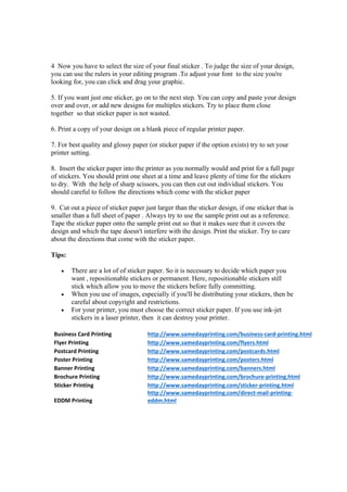 Design your own stickers | PDF