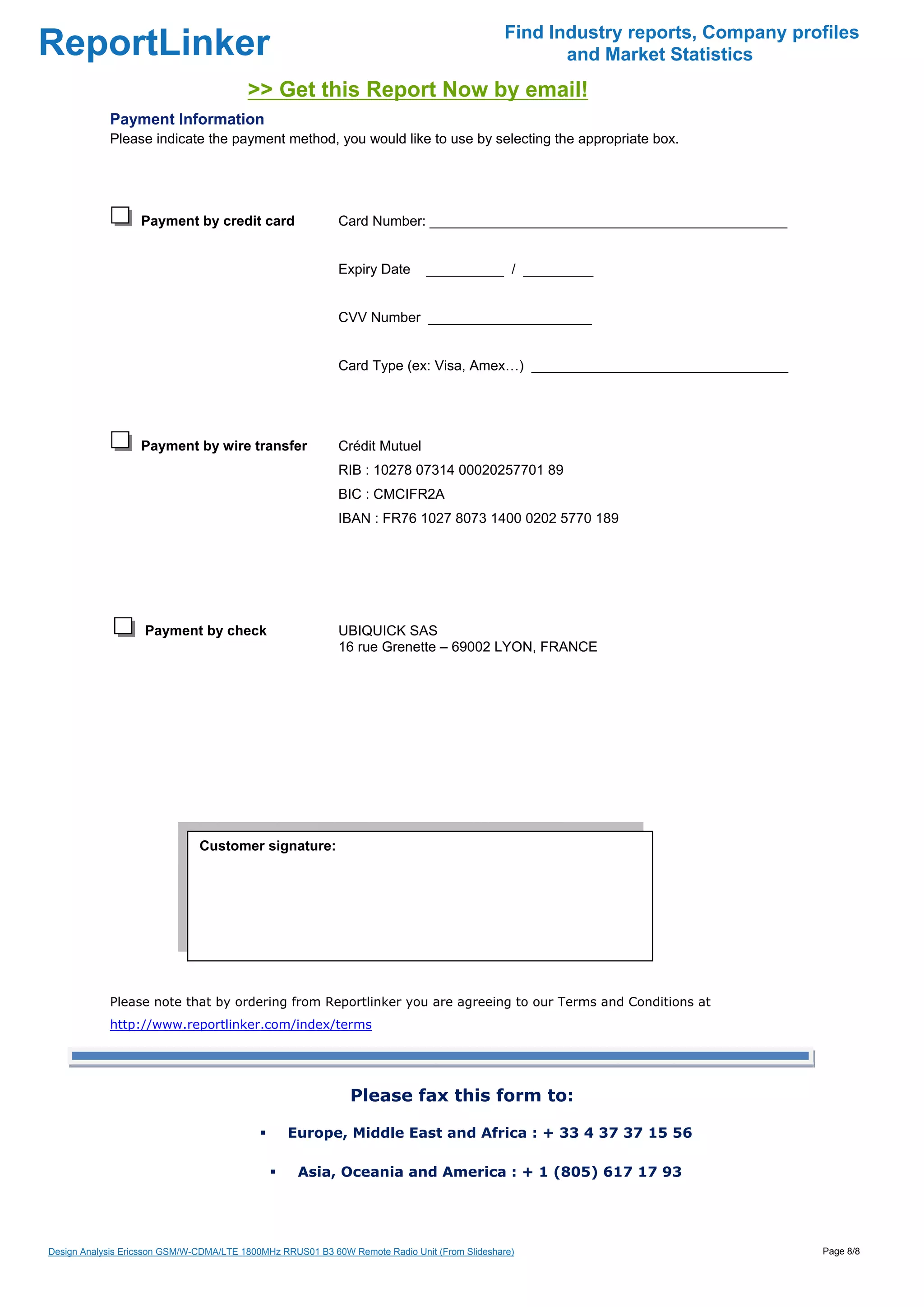 Design Analysis Ericsson GSM/W-CDMA/LTE 1800MHz RRUS01 B3 60W Remote ...