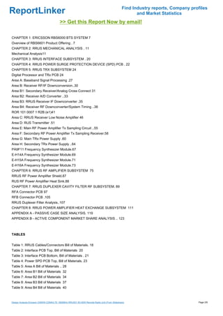 Design Analysis Ericsson GSM/W-CDMA/LTE 1800MHz RRUS01 B3 60W Remote ...