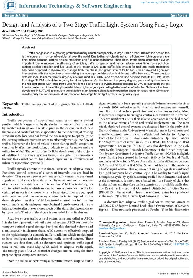 Design and-analysis-of-a-two-stage-traffic-light-system-using-fuzzy-logic-2165-7866-1000162 | PDF