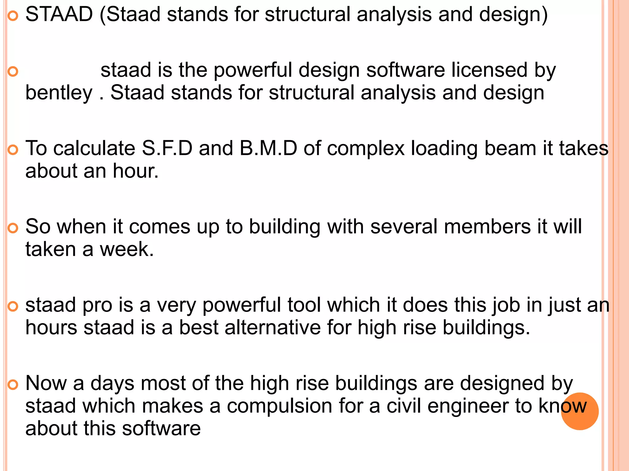 DESIGN AND ANALAYSIS OF MULTI STOREY BUILDING USING STAAD PRO | PPTX