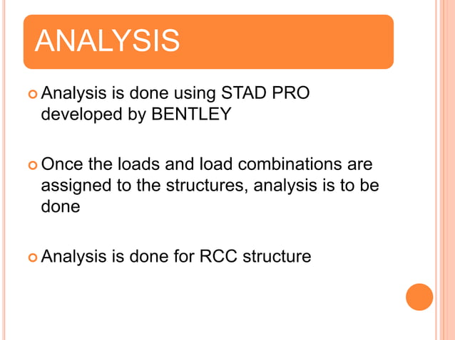 DESIGN AND ANALAYSIS OF MULTI STOREY BUILDING USING STAAD PRO | PPTX