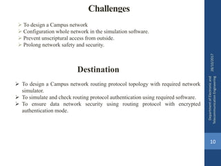 Design and performance evaluation of a campus network based on routing ...