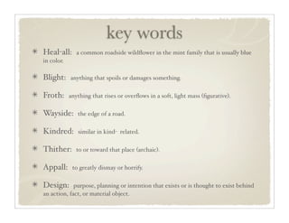 A Zoological Examination of "Design" by Robert Frost | PPT