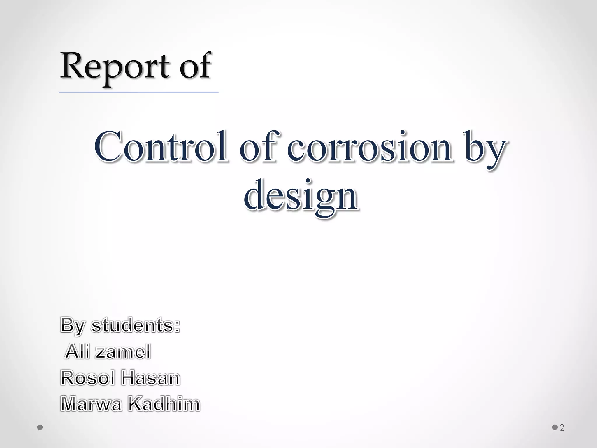Design corrosion | PPTX