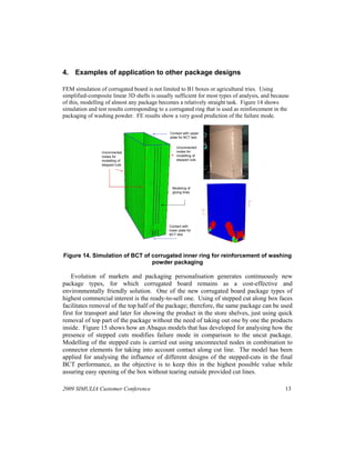 Design of Different Types of Corrugated Board Packages Using Finite Element Tools | PDF