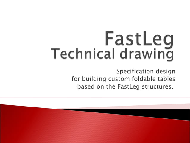 Design Foldable Tables - Technical Drawing | PPT
