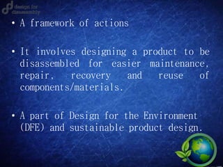 Design for-disassembly | PPTX