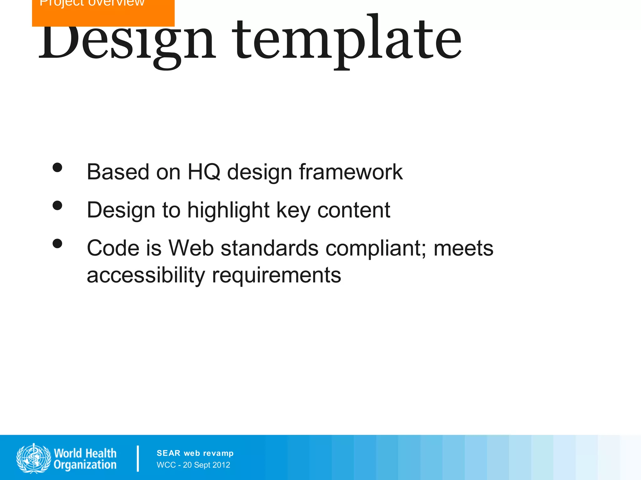 SEARO Design framework - WCC | PPT