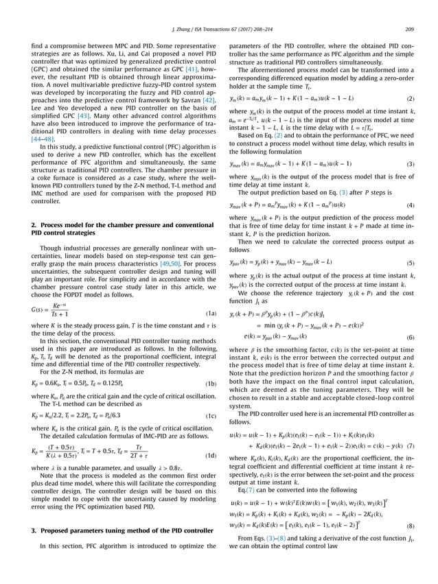Design Of A New Pid Controller Using Predictive Functional Control Optimization For Chamber
