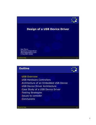 Design Of A Usb Device Driver (Overview) | PDF | Operating Systems | Computer Software and ...