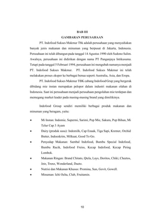 DESIGN OF GOODS AND SERVICES PT. Indofood Sukses Makmur Tbk | PDF