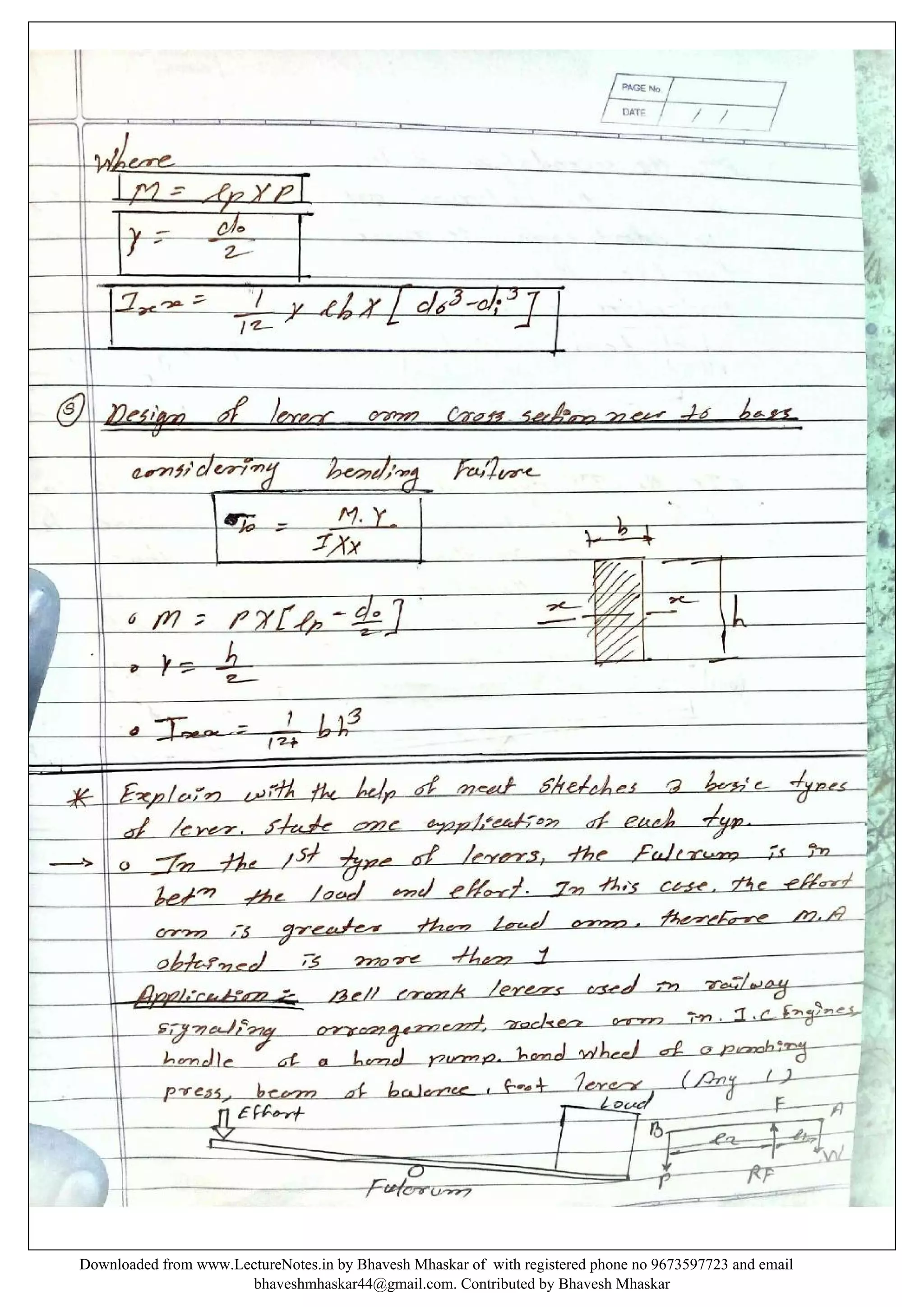 Design of machine elements notes by Bhavesh Mhaskar | PDF
