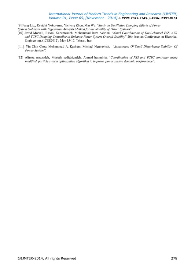 Design Of Mpss And Tcsc Damping Controllers In Multi Machine Power System Using Bfo Pdf