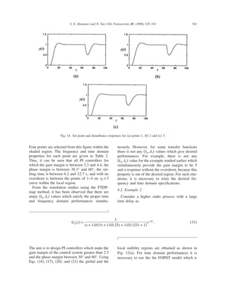 Design of PI controllers for achieving time and frequency domain ...
