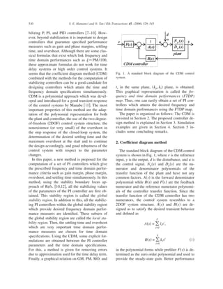 Design of PI controllers for achieving time and frequency domain ...