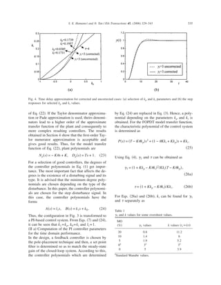 Design of PI controllers for achieving time and frequency domain ...