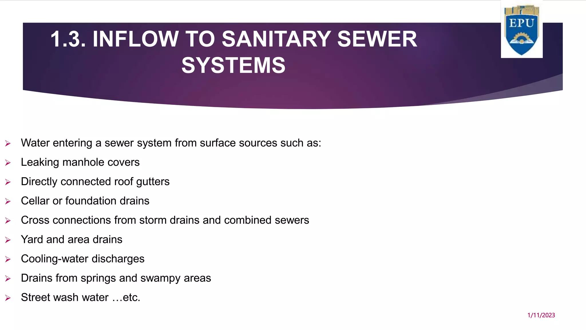 Design of Sanitary Sewer System | PPTX