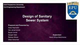 Design of Sanitary Sewer System | PPTX