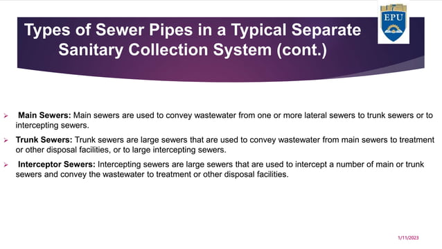 Design of Sanitary Sewer System | PPTX | Civil Engineering Industry ...