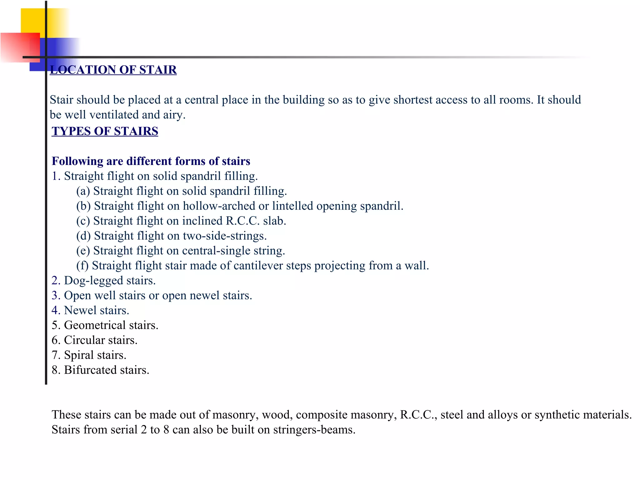 design of staircase | PPT