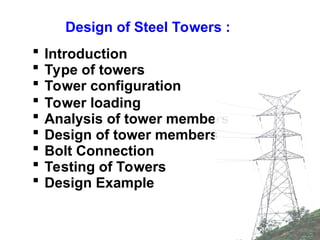 Design of Steel Tower calculation presentaton i | PPT