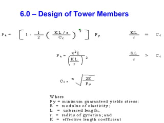 Design of Steel Tower calculation presentaton i | PPT