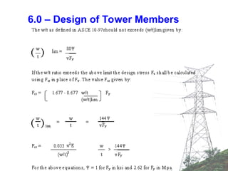 Design of Steel Tower calculation presentaton i | PPT